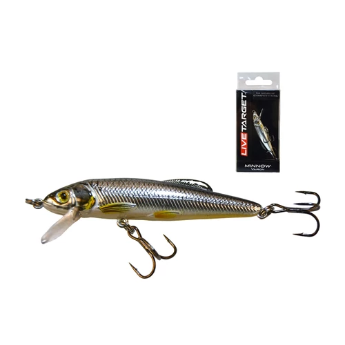 Wobbler, Livetarget Minnow Finesse Jerkbaitgold/Perch 75 mm 7g